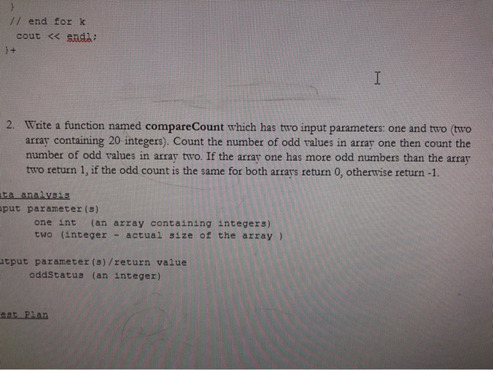 Solved // end for k cout