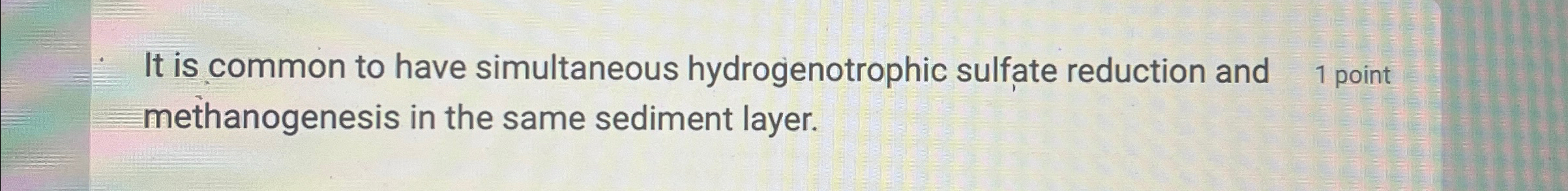 Solved It is common to have simultaneous hydrogenotrophic | Chegg.com