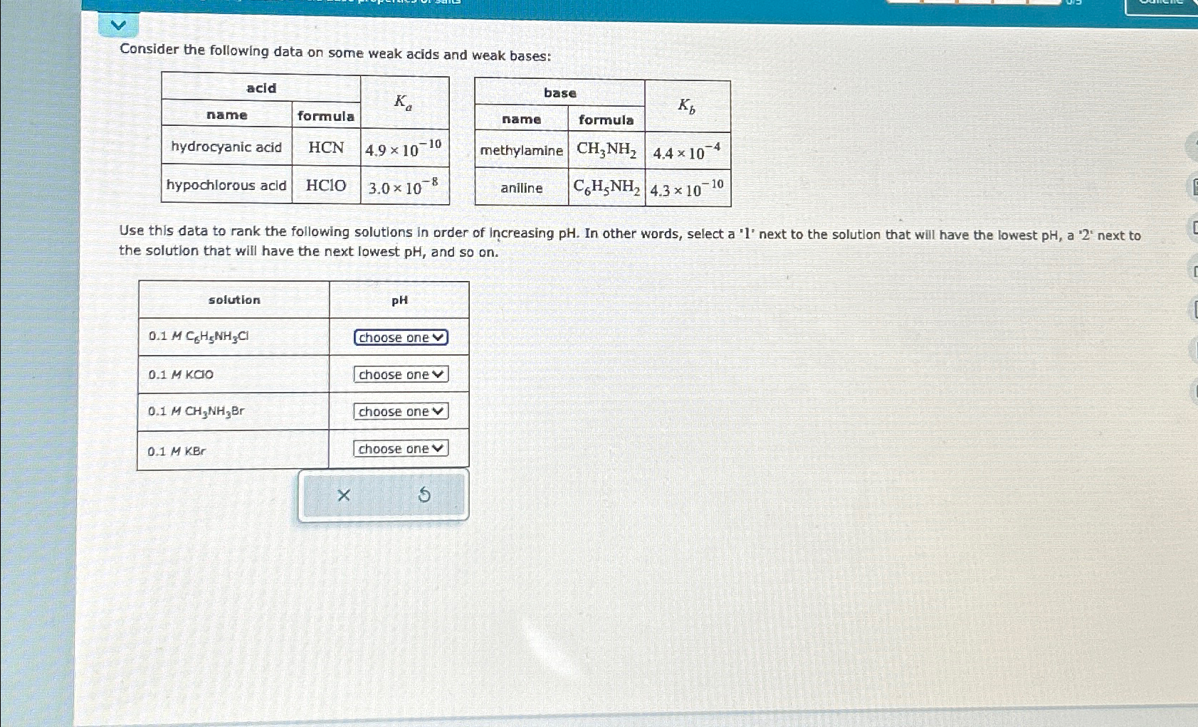 Solved Consider the following data on some weak acids and | Chegg.com