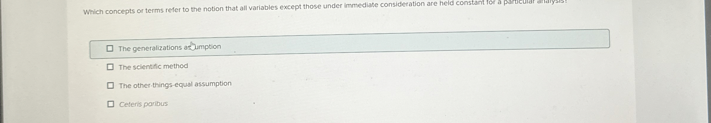 Solved Which concepts or terms refer to the notion that all | Chegg.com