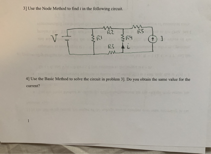 Solved 3] Use the Node Method to find i in the following | Chegg.com
