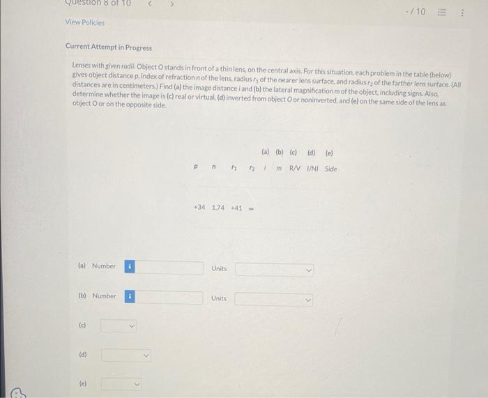 Solved Current Attempt in Progress Lenses with siven rodili, | Chegg.com
