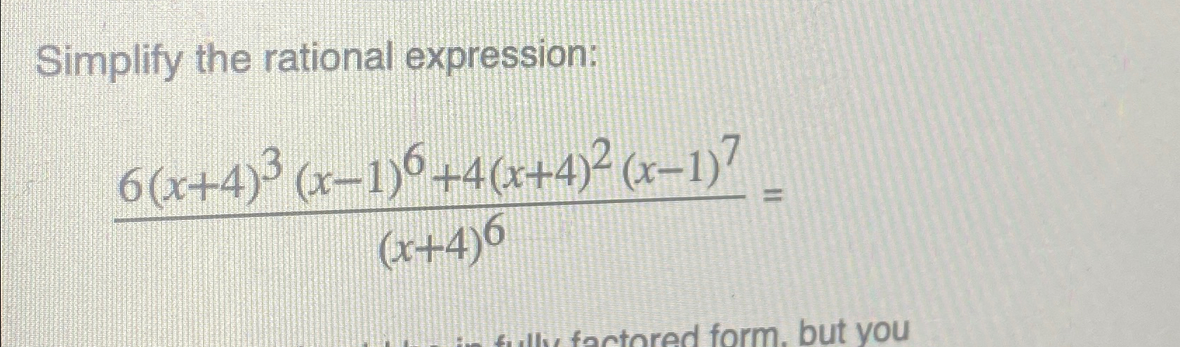 Solved Simplify the rational | Chegg.com