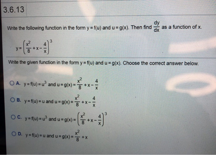 Solved 3.6.13 Write the following function in the form | Chegg.com