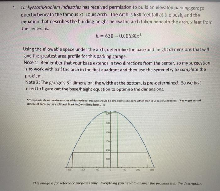 Solved 1. Tacky MathProblem Industries has received | Chegg.com