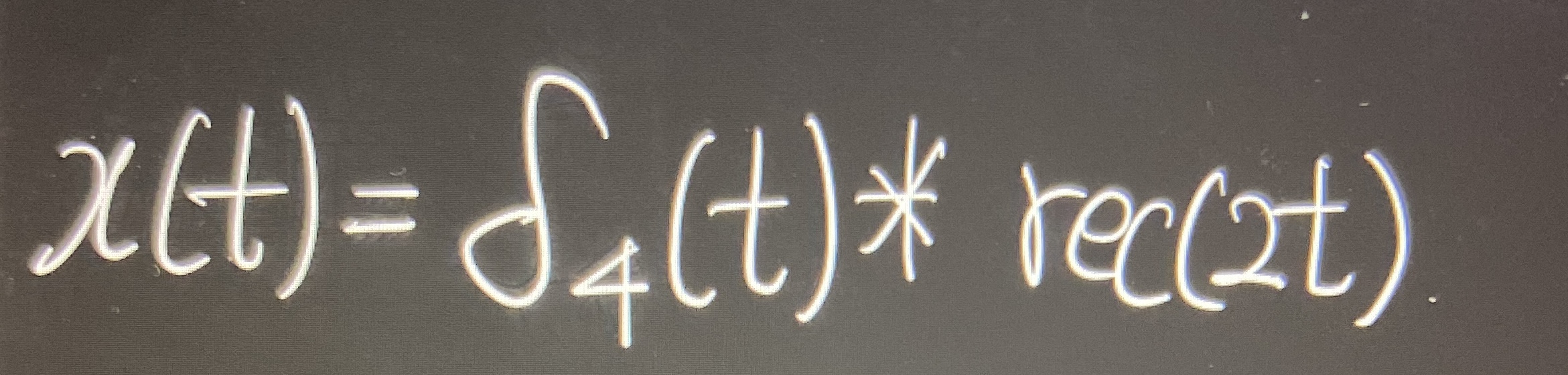 Solved x(t)=δ4(t)*rec(2t) ﻿i want this sinc function | Chegg.com