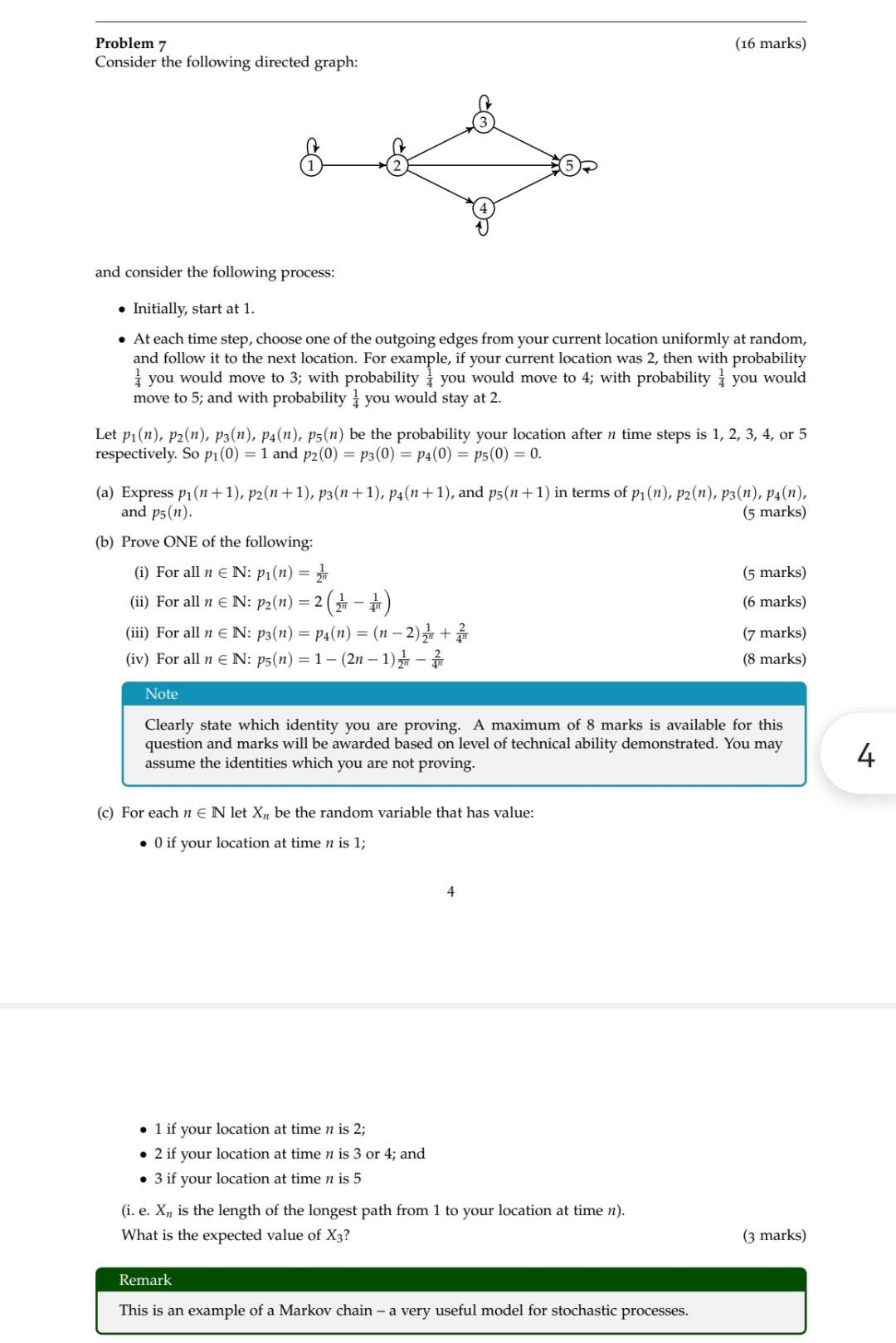 Solved (16 marks) Problem 7 Consider the following directed | Chegg.com Solved (16 marks) Problem 7 Consider the following directed | Chegg.com