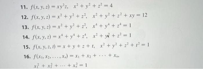 Solved 3-16 Each of these extreme value problems has a | Chegg.com