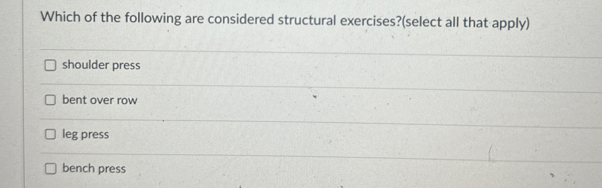 Solved Which of the following are considered structural | Chegg.com