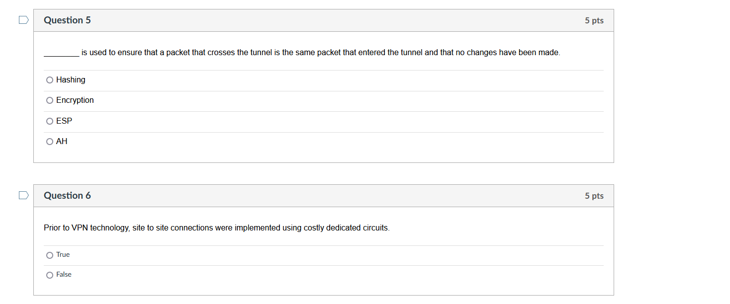 Solved Question 5is used to ensure that a packet that | Chegg.com