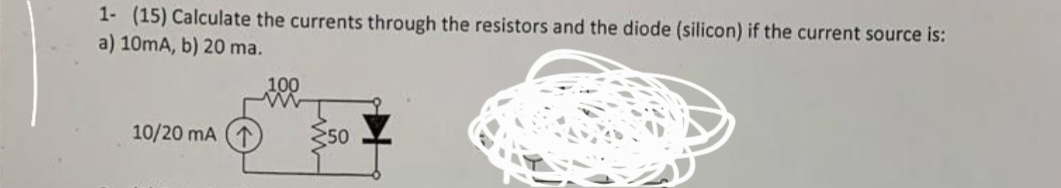 Solved 1- (15) ﻿Calculate the currents through the resistors | Chegg.com
