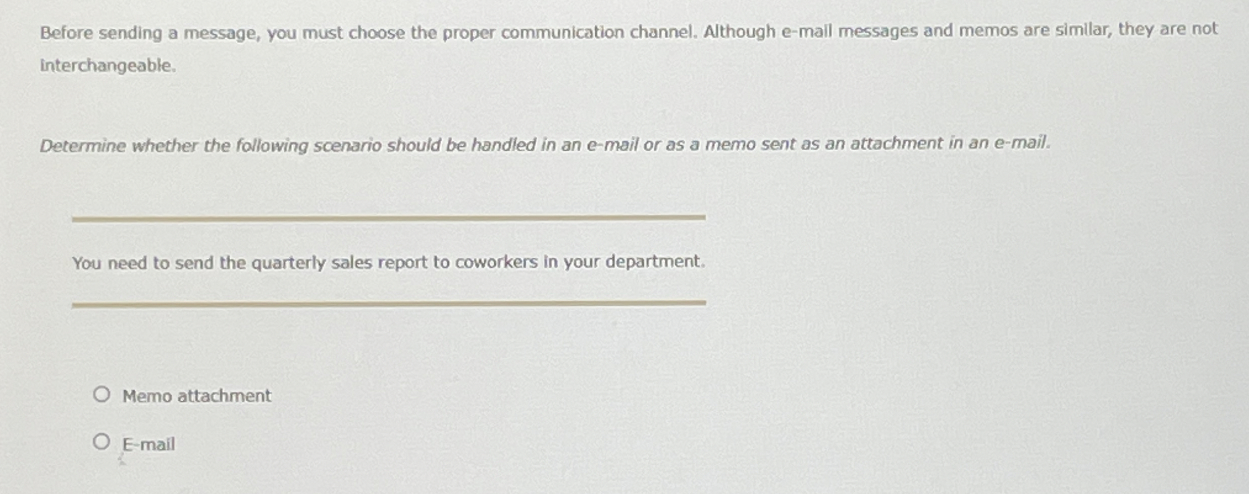 Solved Before sending a message, you must choose the proper | Chegg.com