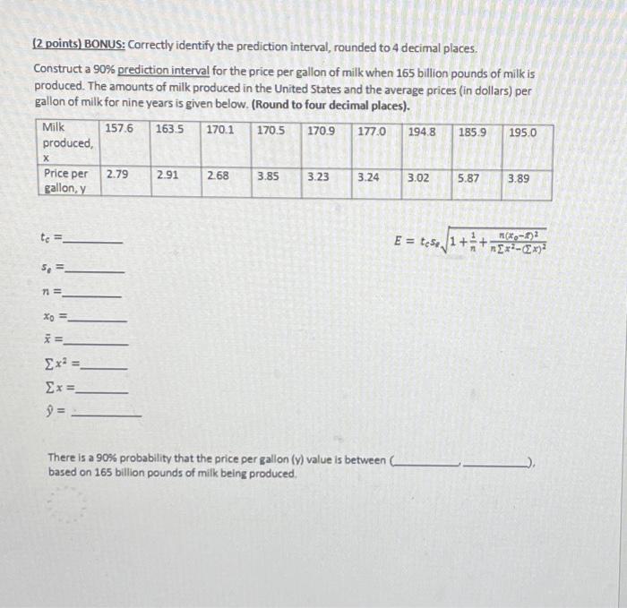 (2 points) BONUS: Correctly identify the prediction | Chegg.com