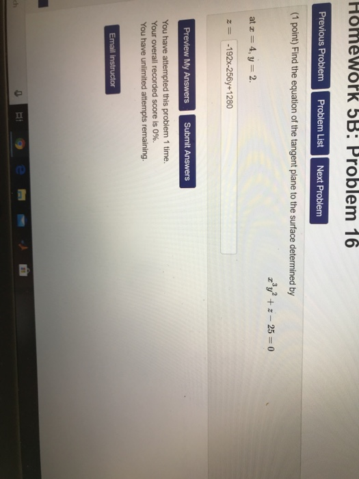 Solved Homework 5B: Problem 16 Previous Problem Problem List | Chegg.com
