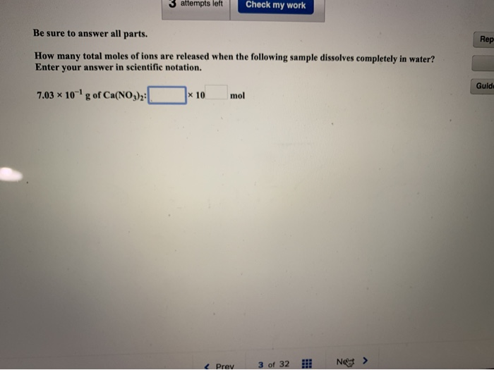 Solved 3 attempts left Check my work Be sure to answer all | Chegg.com