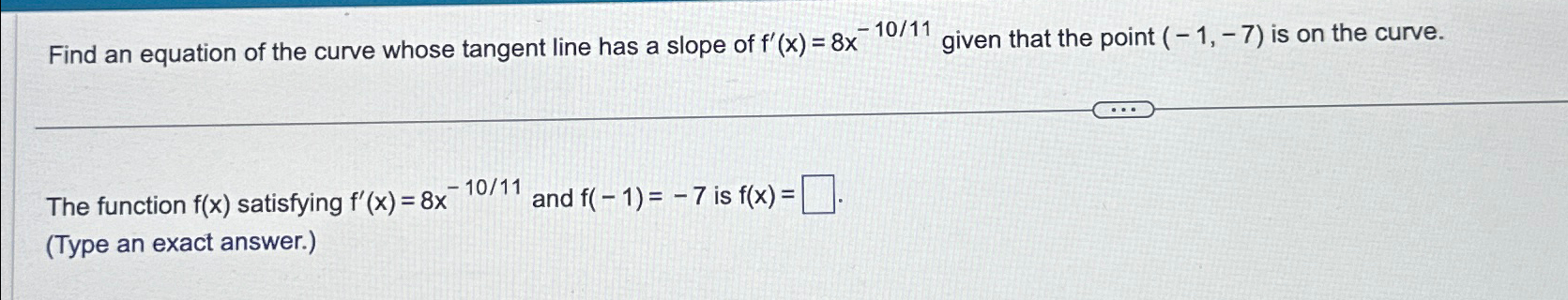 Solved Find an equation of the curve whose tangent line has | Chegg.com