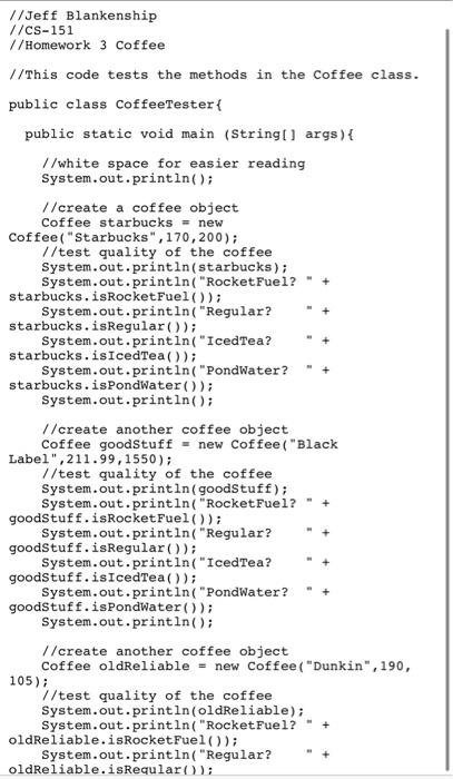 Solved Using Java Problem 1: Coffee is not optional! (3 | Chegg.com Solved Using Java Problem 1: Coffee is not optional! (3 | Chegg.com
