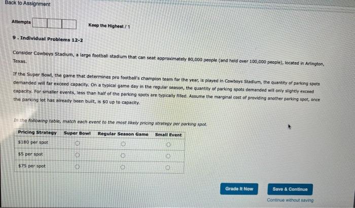 Solved Back to Assignment Attempts Keep the Highest/1 9. | Chegg.com