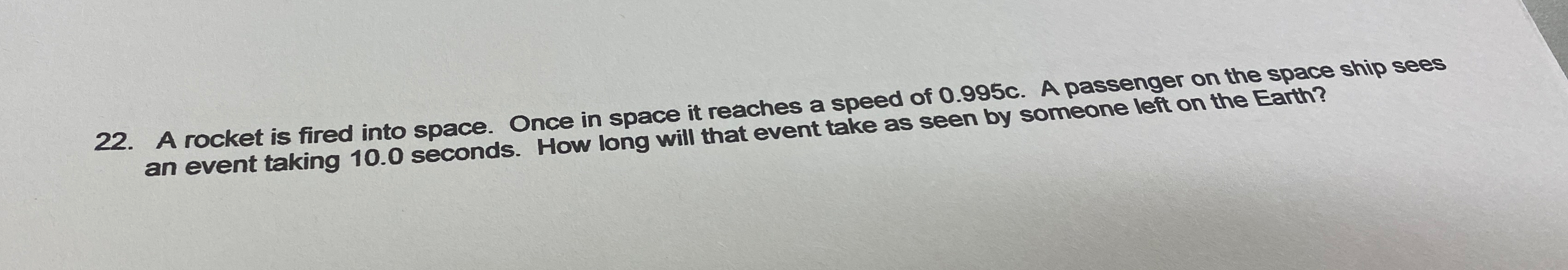 Solved A rocket is fired into space. Once in space it | Chegg.com