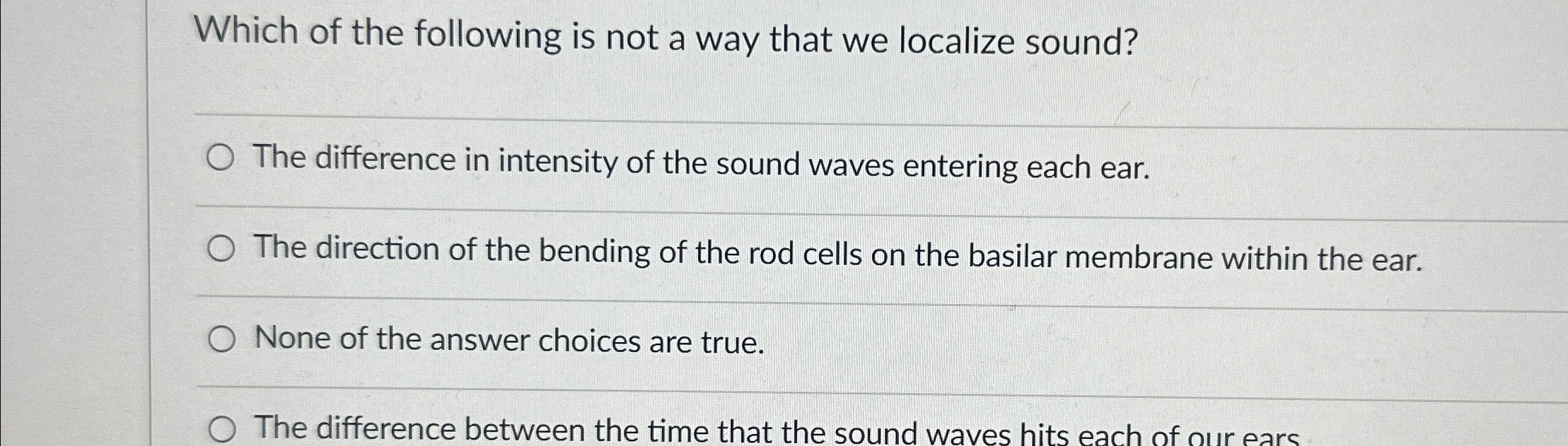 Solved Which of the following is not a way that we localize | Chegg.com