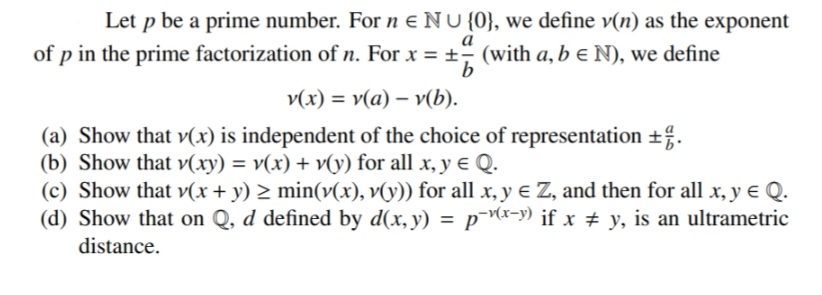 Solved by an EXPERT Let p ﻿be a prime number. For ninΝu{0}, ﻿we define | Chegg.com