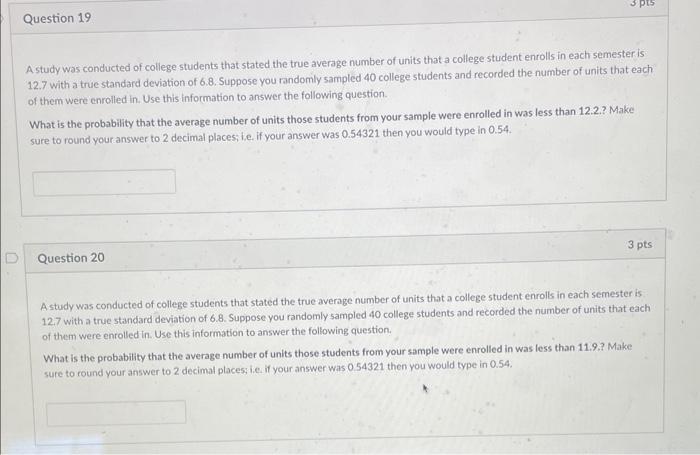 Solved A study was conducted of college students that stated | Chegg.com