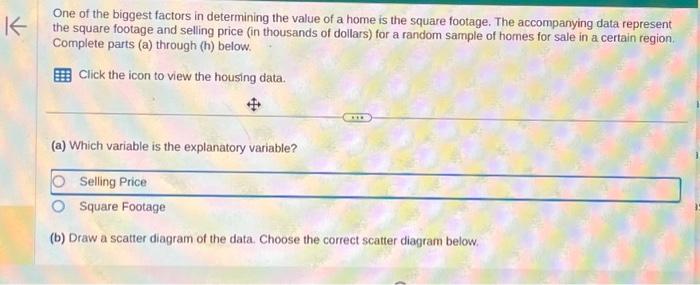 Solved Data Table(b) Draw a scatter diagram of the data. | Chegg.com