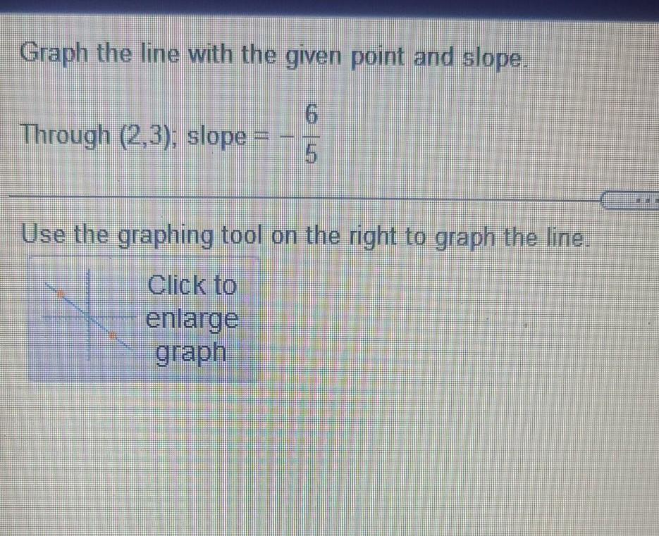 Solved Graph the line with the given point and slope. 6 | Chegg.com