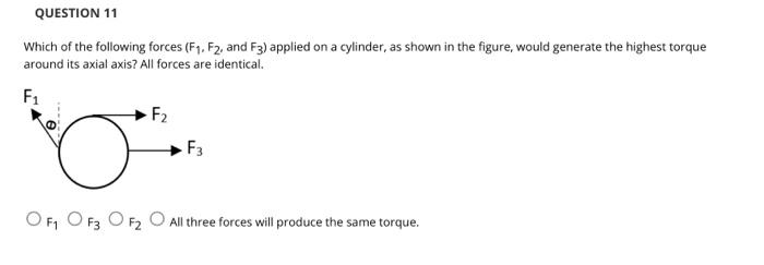 Solved Which of the following forces (F1, F2, and F3) | Chegg.com