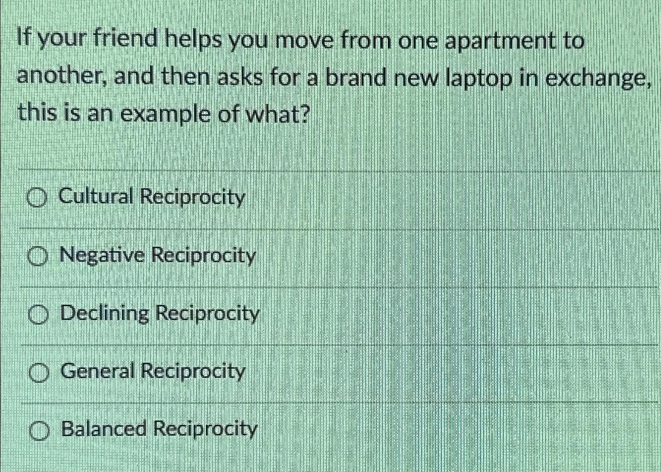 Solved If your friend helps you move from one apartment to | Chegg.com