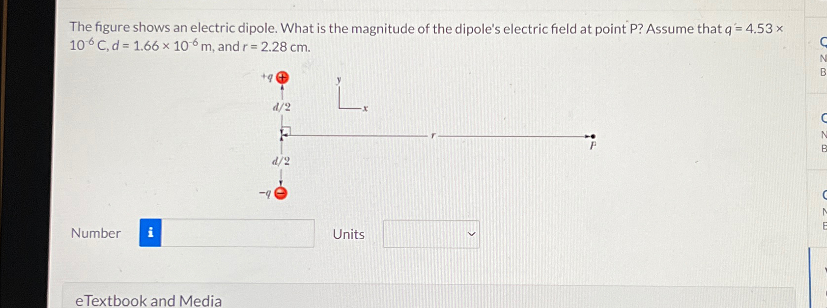 Solved The figure shows an electric dipole. What is the | Chegg.com