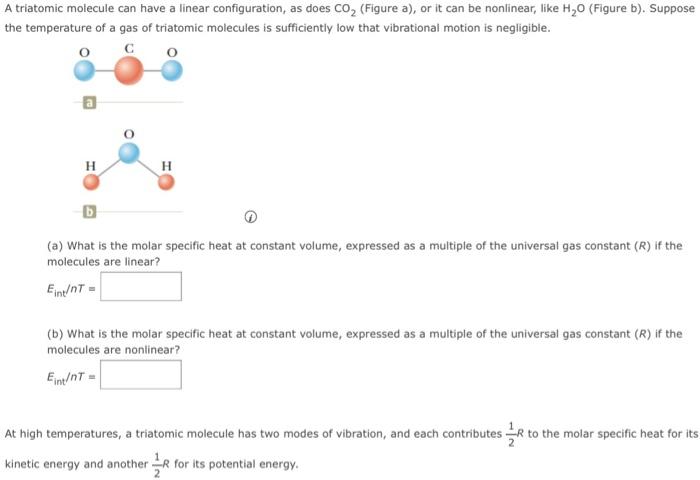 Solved A Triatomic Molecule Can Have A Linear Configuration