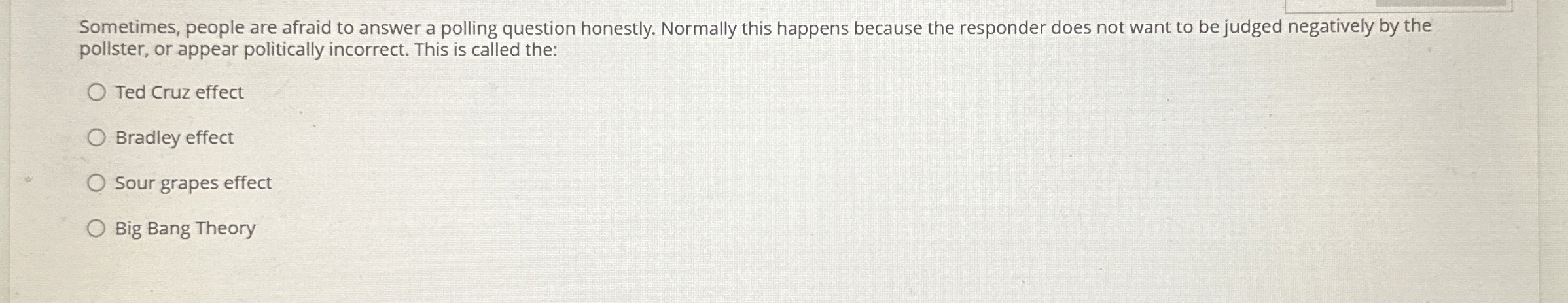 Solved Sometimes, people are afraid to answer a polling | Chegg.com