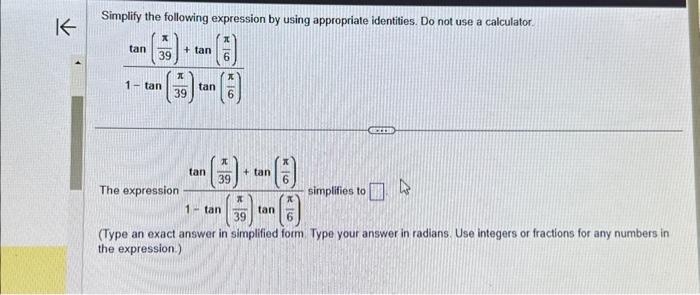 Solved Simplify the following expression by using | Chegg.com