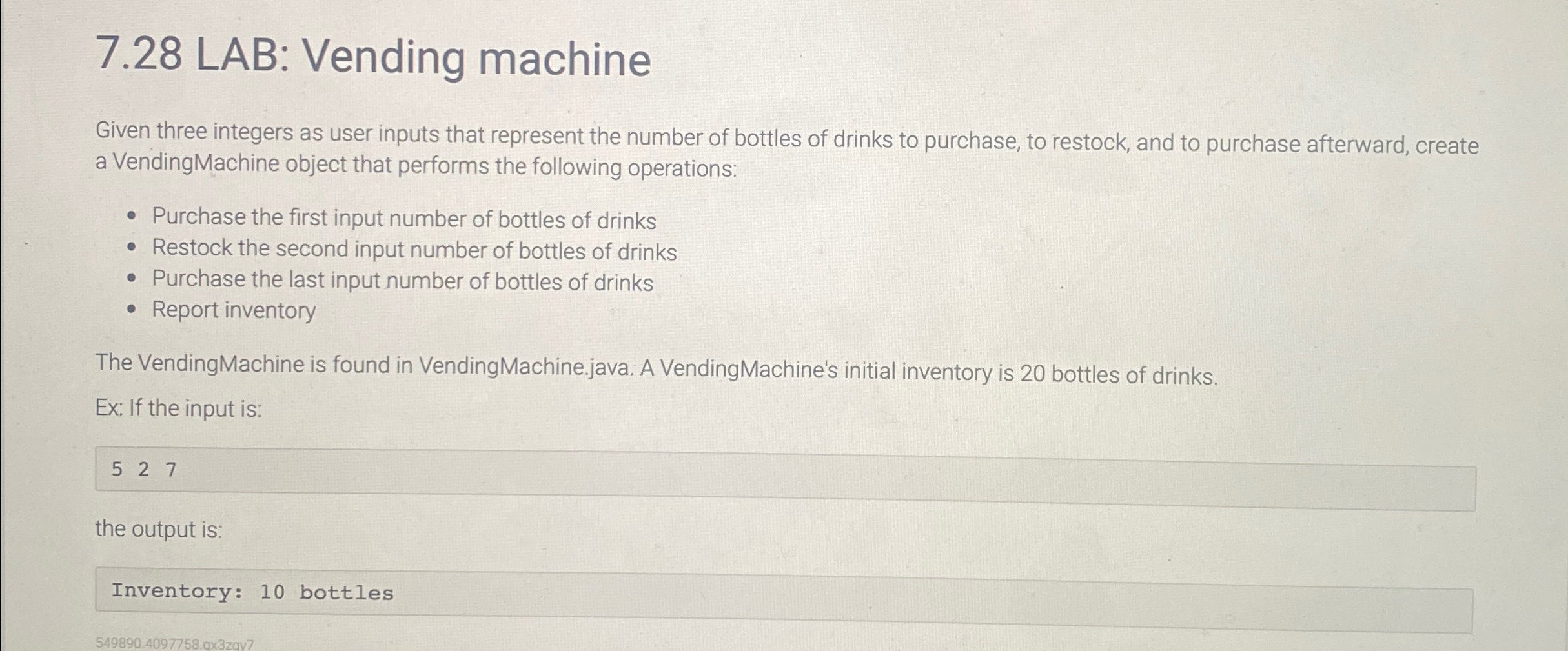 Solved 7.28 LAB: Vending machineGiven three integers as | Chegg.com Solved 7.28 LAB: Vending machineGiven three integers as | Chegg.com
