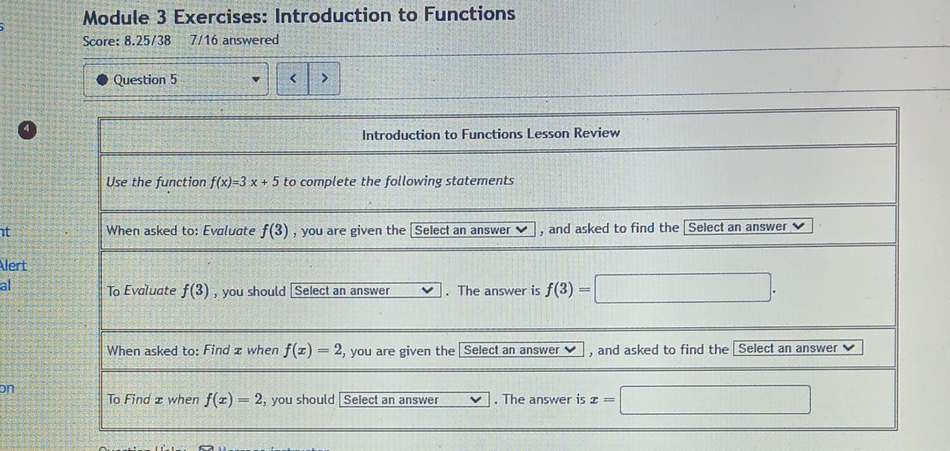 Solved Module 3 Exercises Introduction To Functions Score