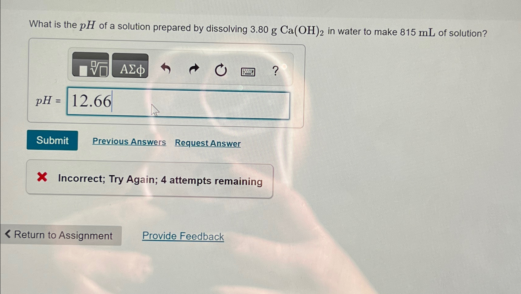 Solved What is the pH ﻿of a solution prepared by dissolving | Chegg.com