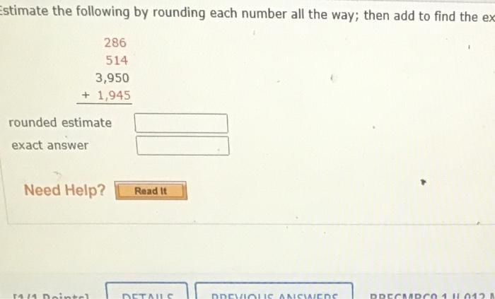 Solved Estimate the following by rounding each number all | Chegg.com