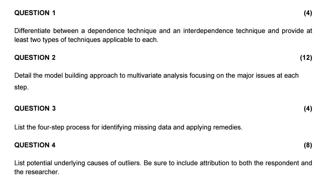 Solved Differentiate between a dependence technique and an | Chegg.com