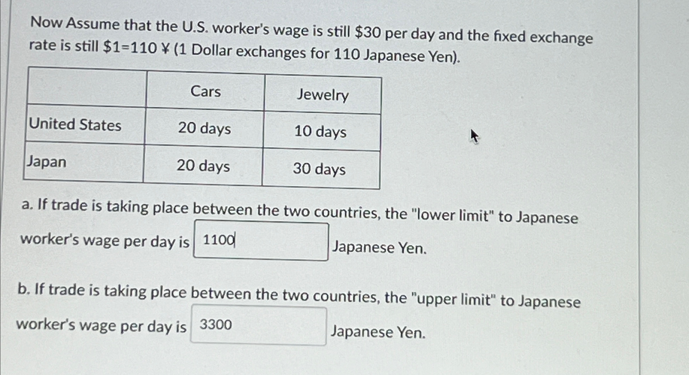Solved Now Assume that the U.S. ﻿worker's wage is still $30 | Chegg.com