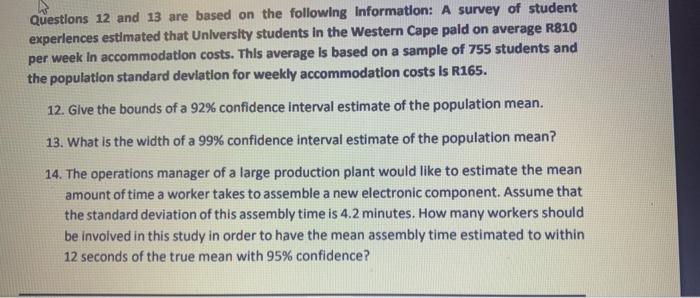 Solved Questions 12 and 13 are based on the following | Chegg.com