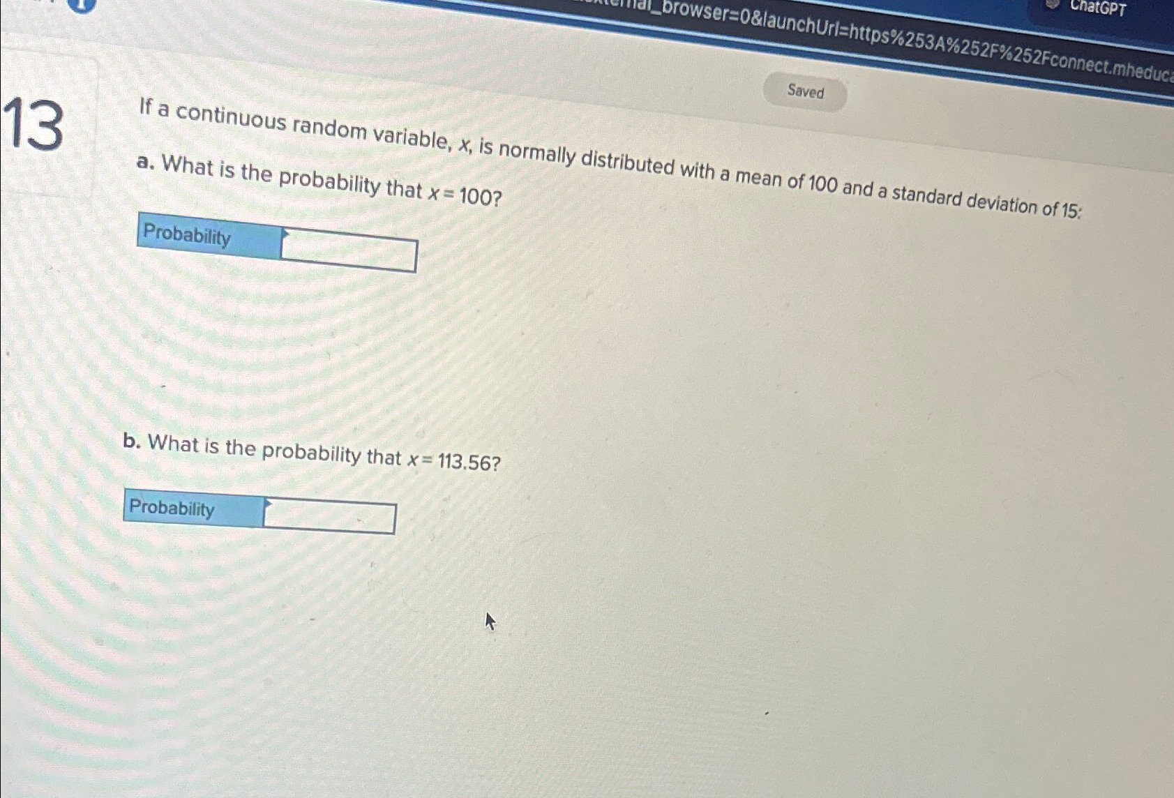 Solved 13If a continuous random variable, x, ﻿is normally | Chegg.com