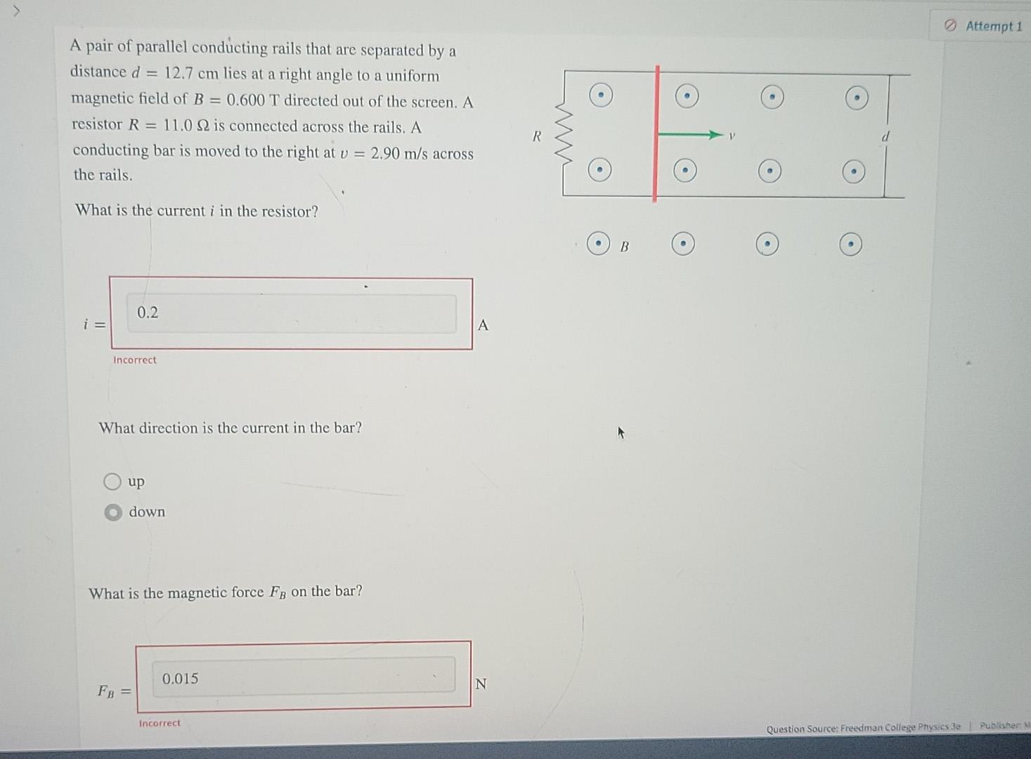 Solved Attempt 1 A pair of parallel conducting rails that | Chegg.com