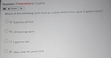 Solved Question 7 (Mandatory) (1 ﻿point)ListenWhich of the | Chegg.com