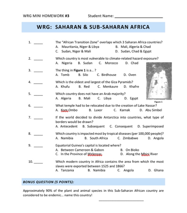 Solved WRG MINI HOMEWORK #3 Student Name: WRG: SAHARAN & | Chegg.com