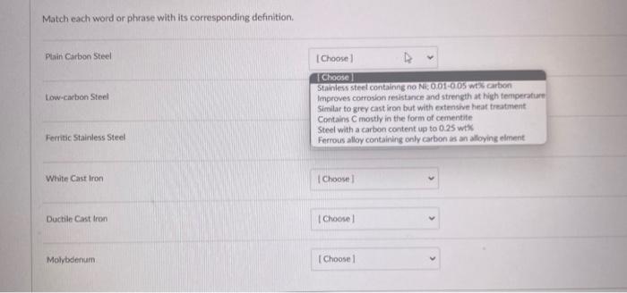 Solved Match each word or phrase with its corresponding | Chegg.com