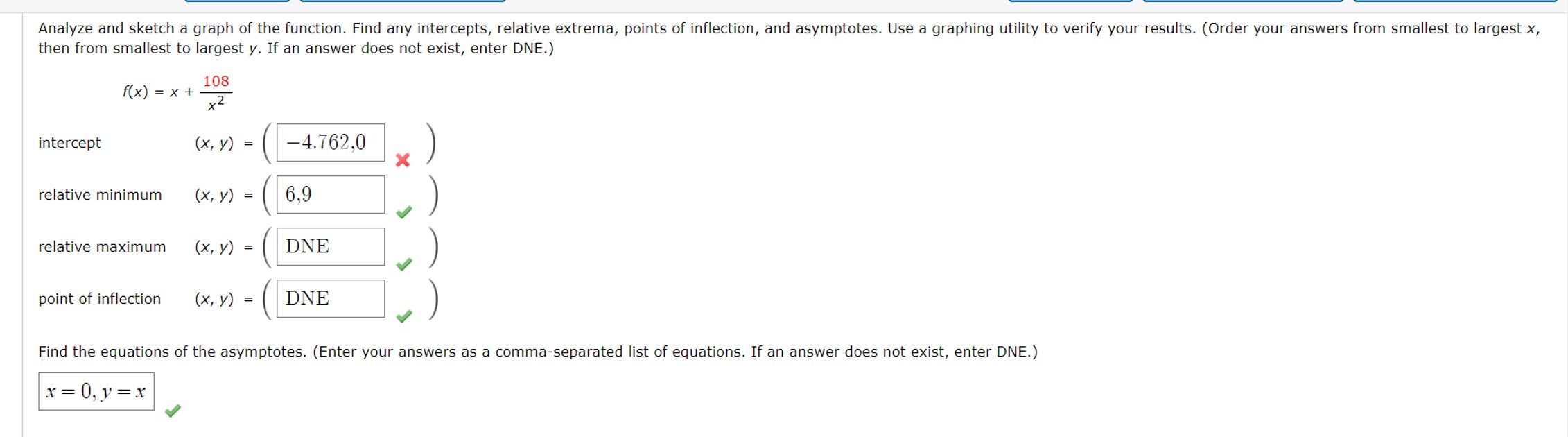 Solved then from smallest to largest y. ﻿If an answer does | Chegg.com