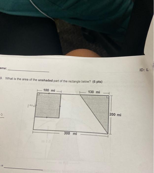 Solved 9. What is the area of the unshaded part of the | Chegg.com