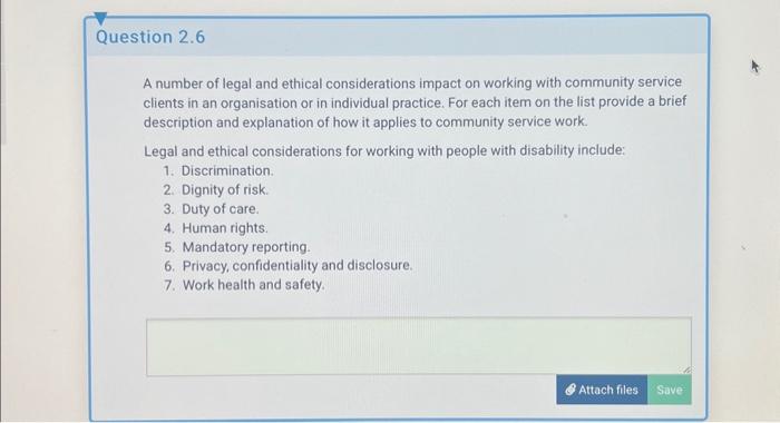 Solved A number of legal and ethical considerations impact | Chegg.com