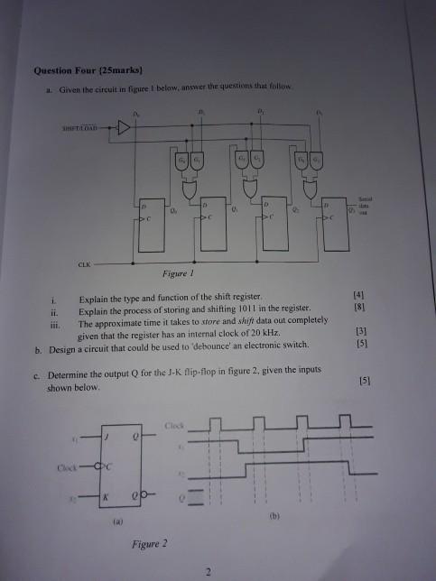 Solved Question Four (25marks] Given the circuit in figure I | Chegg.com